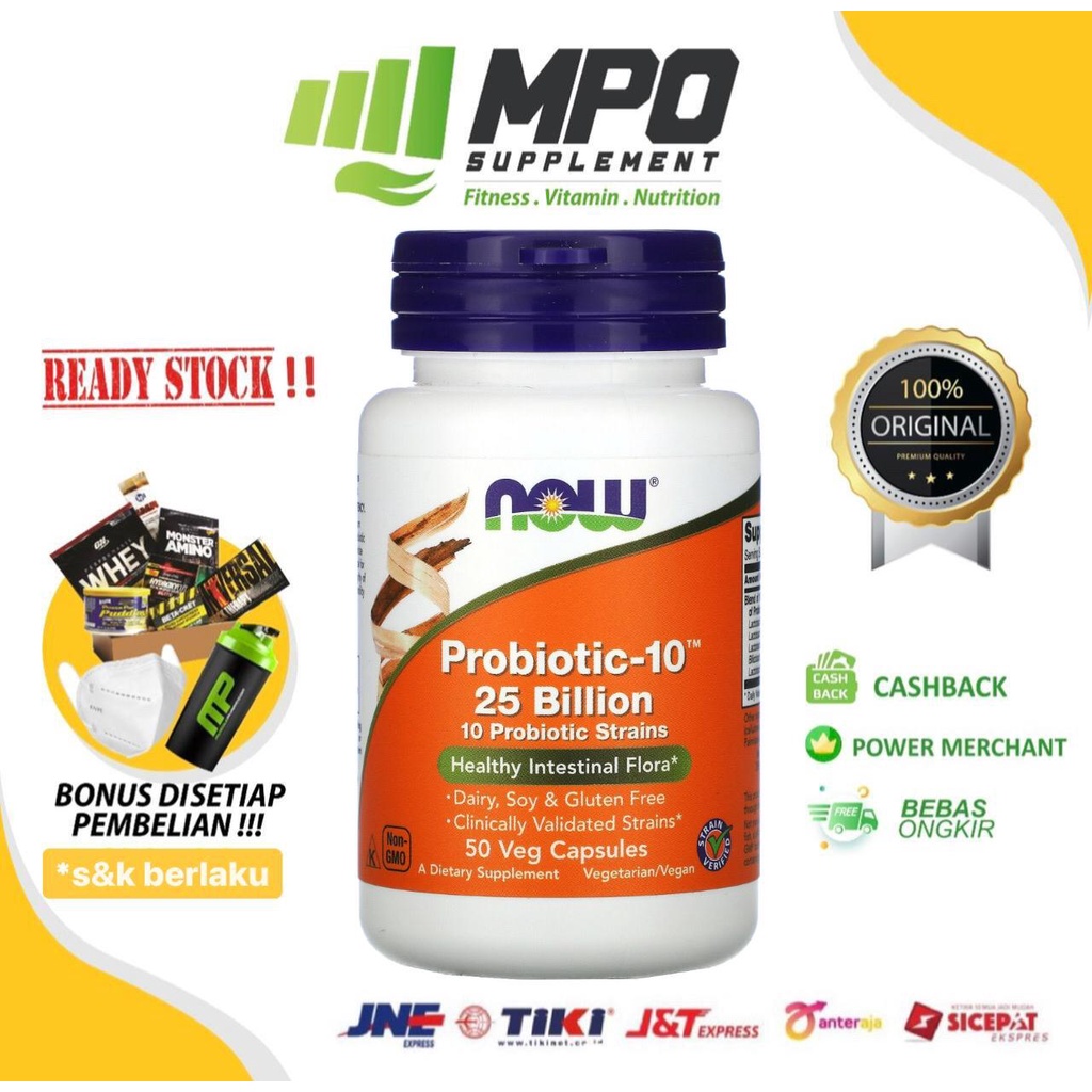 Jual NOW Foods Probiotic-10 25 Billion NOW Probiotic 10 25 Billion ...
