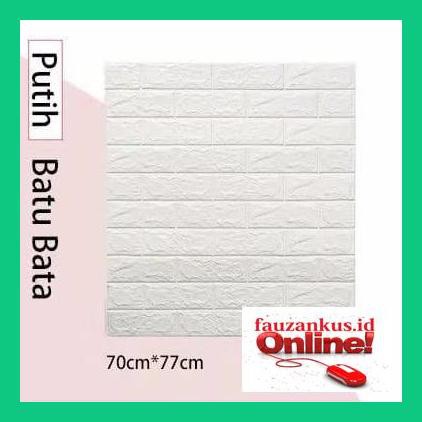 Jual F6Rtt69- Wallpaper Brick Foam Dinding Bata 3D 70X77Cm Wallpaper Busa-Putih Bata - Batubata ...