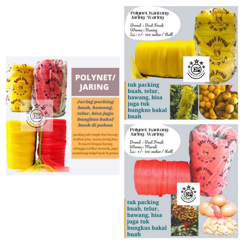 Jual Polynet Kantong Jaring Untuk Buah Telur Bawang Sayuran Roll Best ...