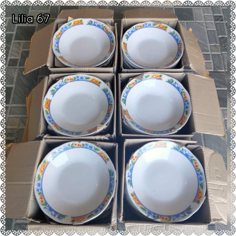 Jual 72PCS PIRING MAKAN 8INCH/PIRING KERAMIK/PIRING PUTIH POLOS/PIRING ...