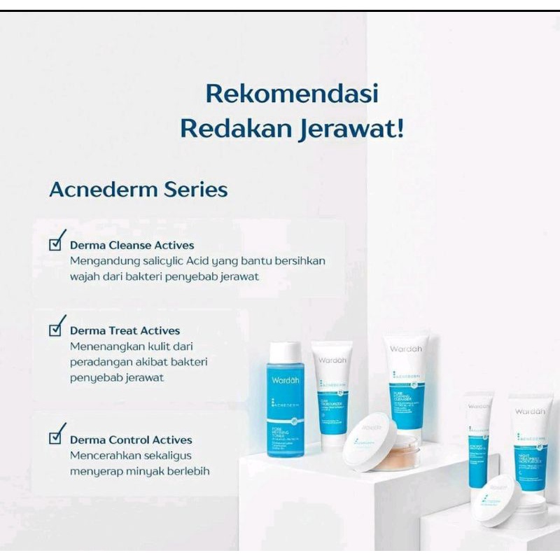 Jual Wardah Acnederm Series (Paket 5pc & Paket 7pc) | Shopee Indonesia