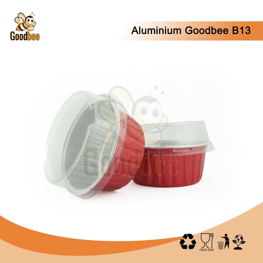 Jual Aluminium Baking B13 ( Bulat ) - Merk Goodbee - 130ml (wadah + tutup) | Shopee Indonesia