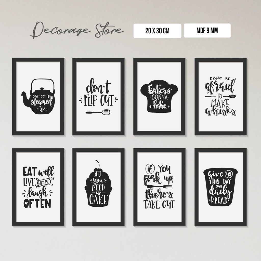 Jual Hiasan Dinding Dapur / Pictbox / Wall Decor Kitchen Ruang Makan ...