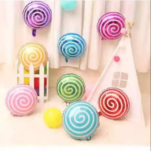 Jual Lolipop Bulat Balon Foil/Balon Foil Candy/Balon Permen | Shopee ...