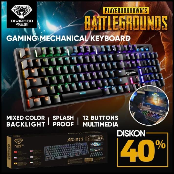 Jual Keyboard Gaming Divipard Ak911 Backlit Mechanical Gaming Keyboard ...