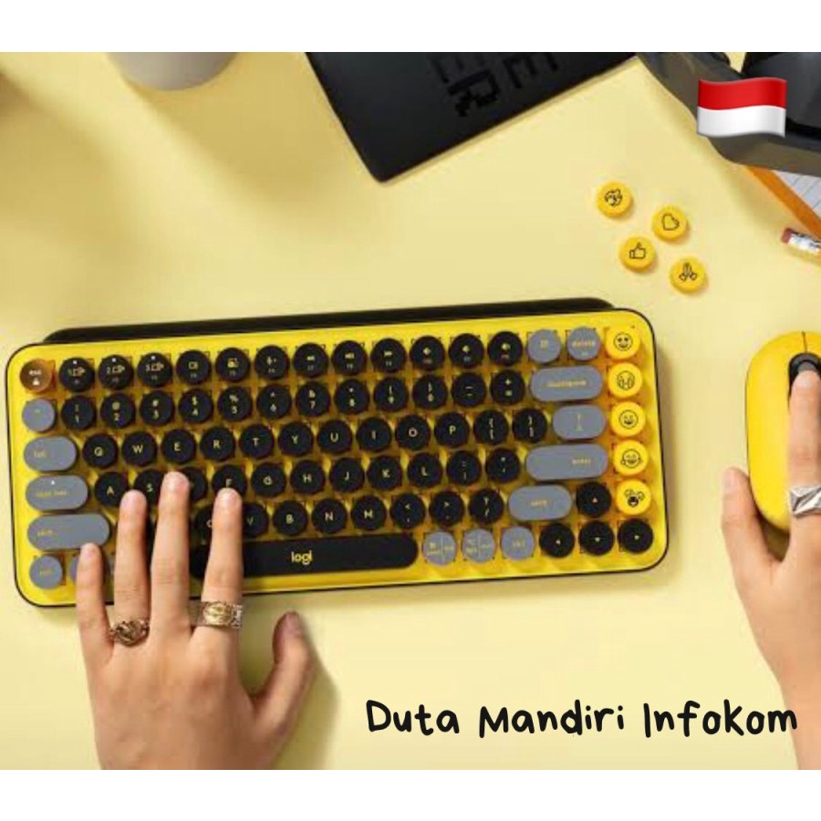 Jual Logitech POP Keys - Wireless Mechanical Emoji Customizable ...