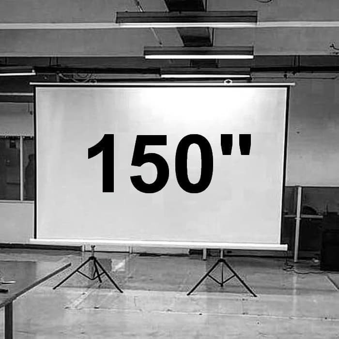 Jual Layar Tripod 150 Inch Ratio 4:3 - Tripod Screen Projektor 3 x 2,3m ...