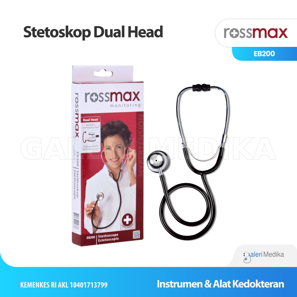 Jual Stetoskop Rossmax EB200 Dual Head Aluminum Chest Piece ...