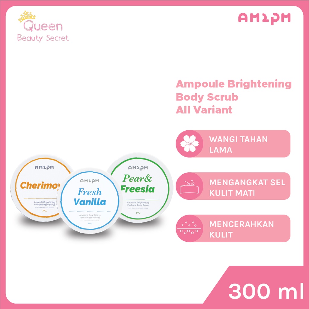 Jual Am2pm Ampoule Brightening Perfume Body Scrub with Glutathione and ...