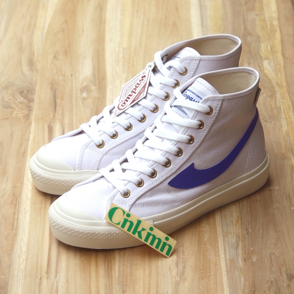 Jual COMPASS GAZELLE HI WHITHE BLUE | Shopee Indonesia