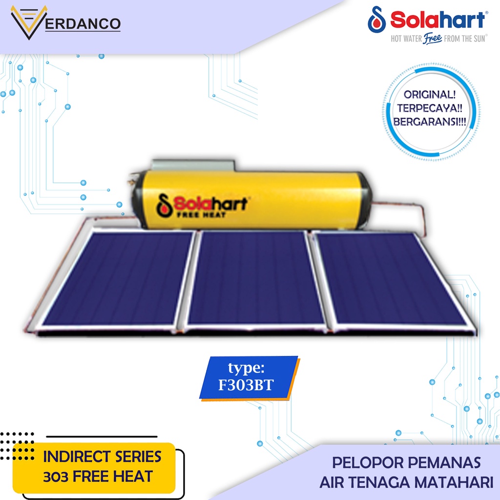 Jual Solahart Indonesia Solar Water Heater 303 Free Heat Pemanas Air ...
