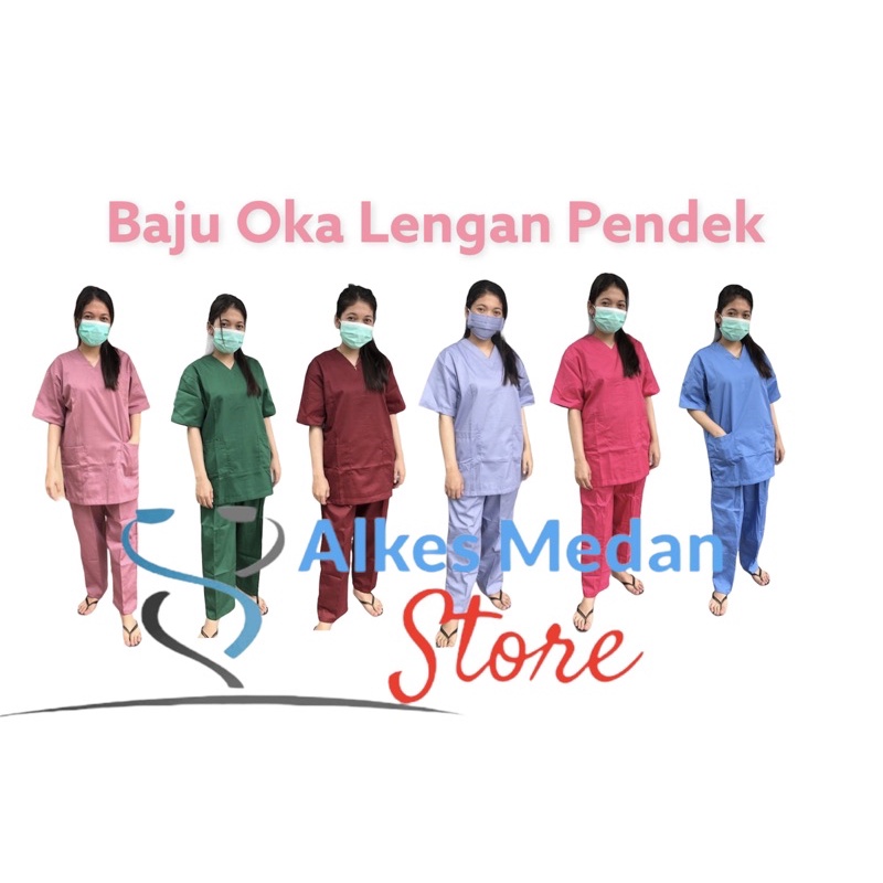 Jual Baju OKA Lengan Pendek / Baju OK/ baju jaga / baju jaga dokter ...
