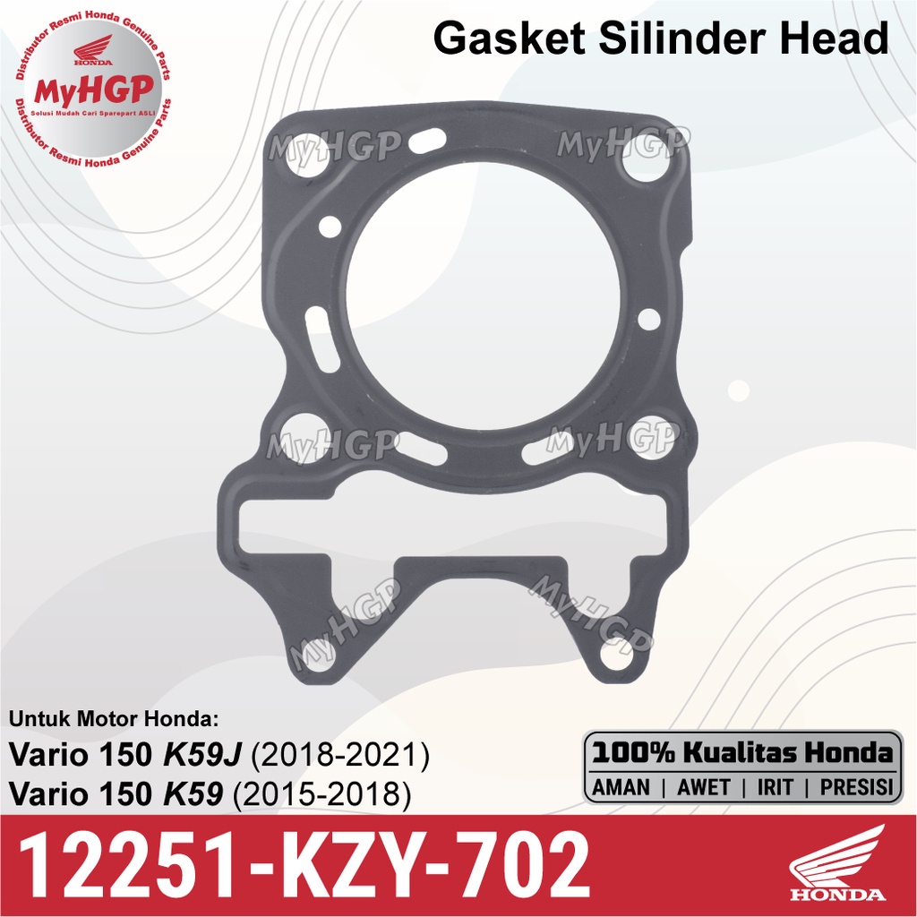 Jual 12251-KZY - Gasket Cylinder Head - Vario 150, PCX 150 CBU Perpak ...