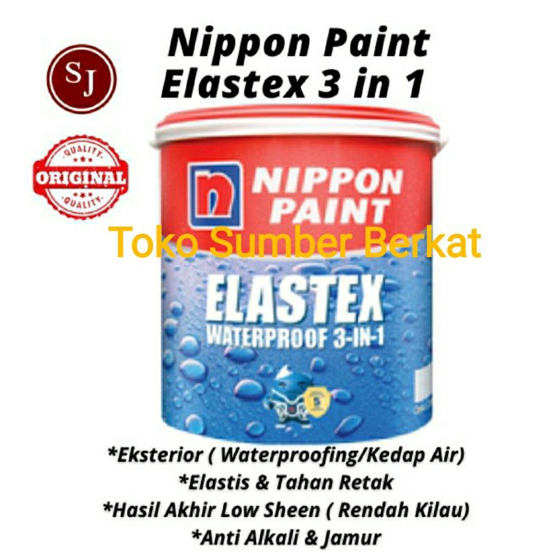 Jual Elastex Cat 3 in 1 Waterproof / Cat Outdoor Indoor / Nippon Paint 1Kg 1 Kg | Shopee Indonesia