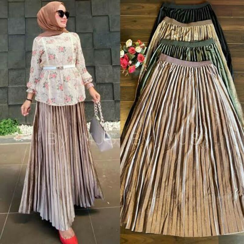 Jual ROK PLISKET BLUDRU IMPORT PREMIUM | Shopee Indonesia