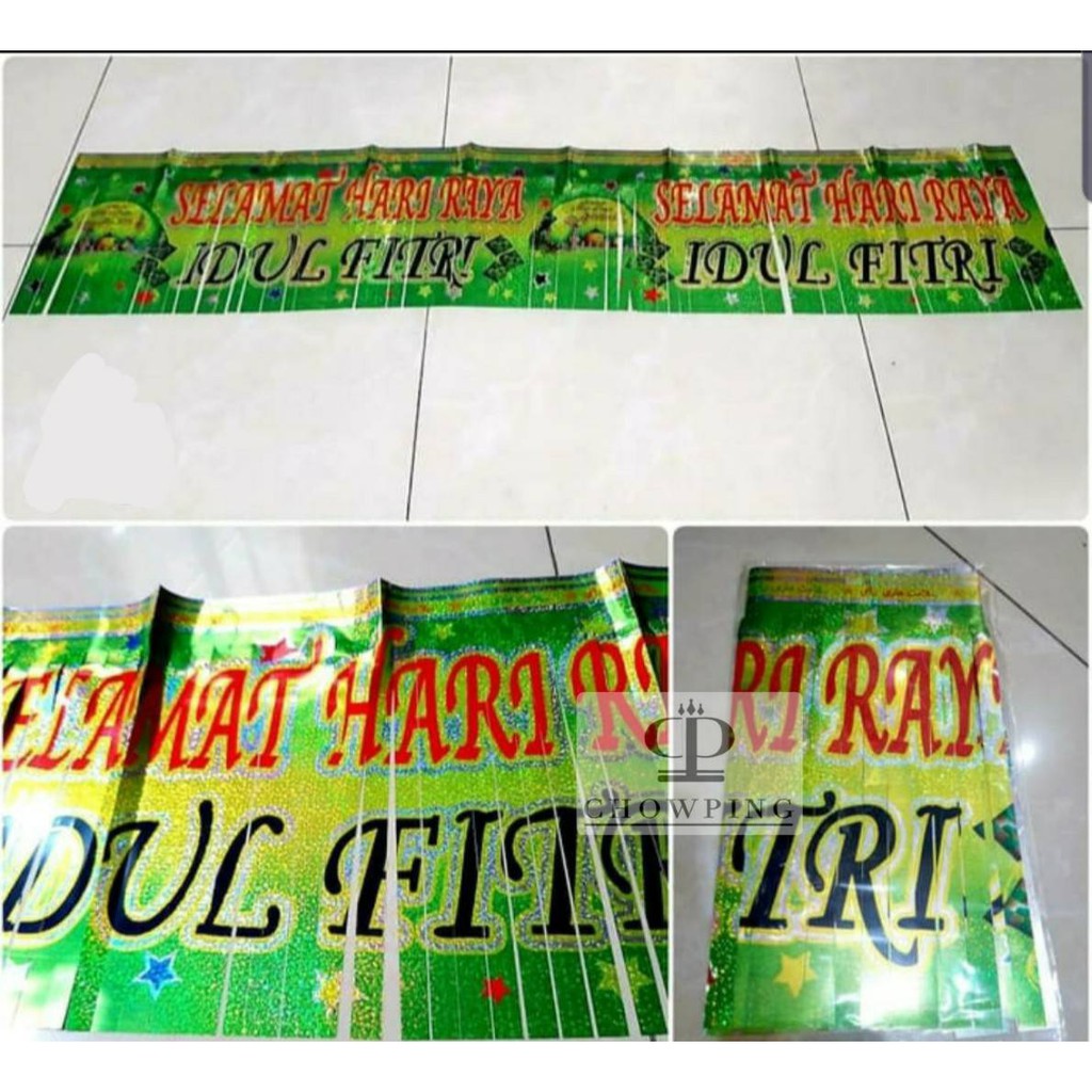 Jual Banner Rumbai Foil / Garland Selamat Hari Raya Idul Fitri ...