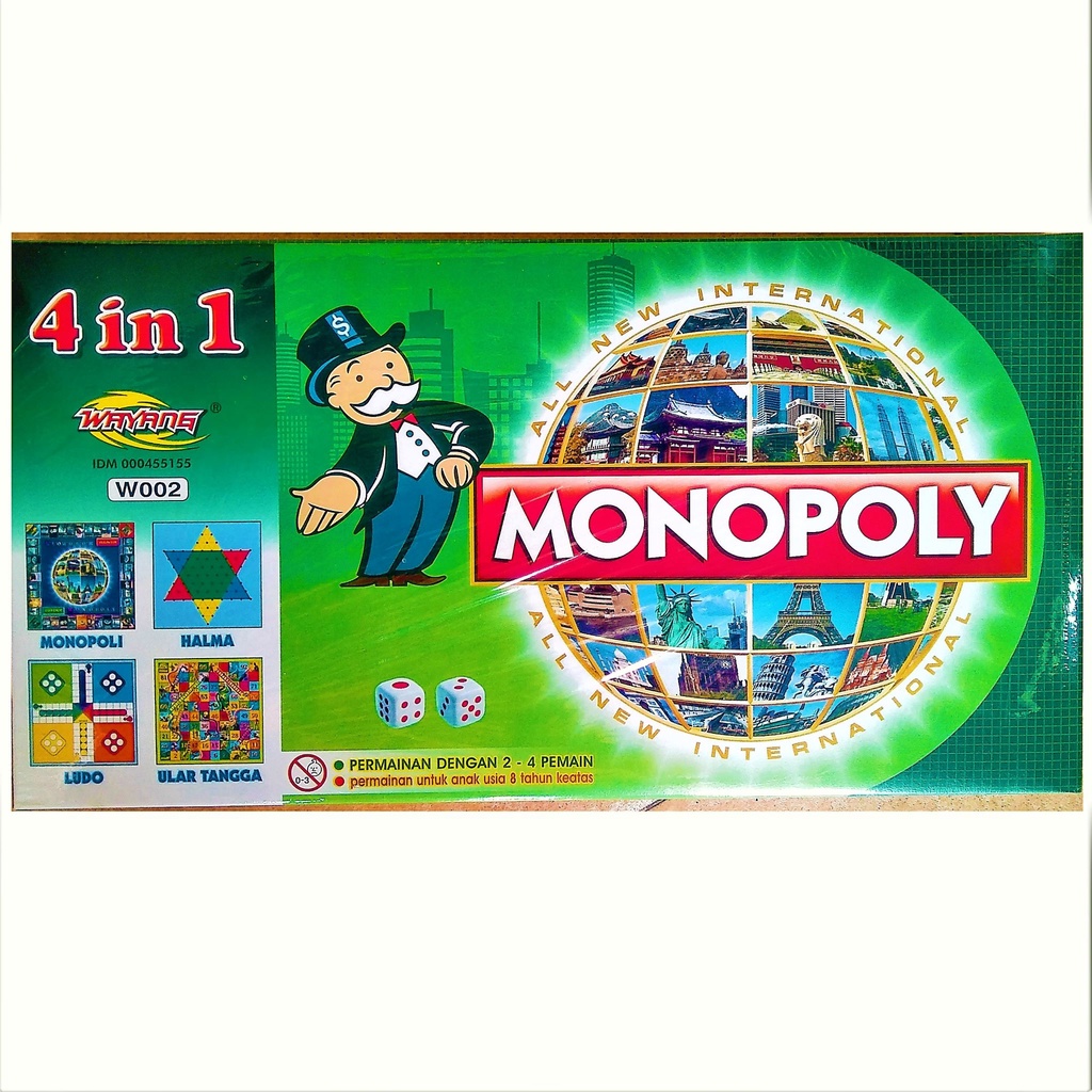 Jual MONOPOLI MONOPOLY GAME 4 IN 1 MAINAN POPULER ASAH OTAK EDUKASI ...