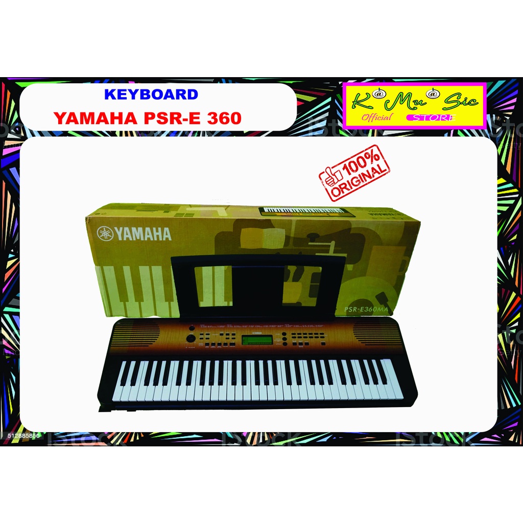 Jual Promo keyboard motif wood Yamaha PSR- E 360 E360 Original | Shopee ...