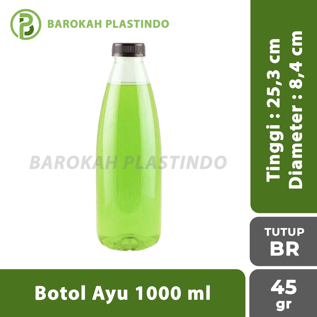 Jual Botol Ayu 1000 ml / Botol Plastik 1000 ml / Botol Tebal | Shopee ...