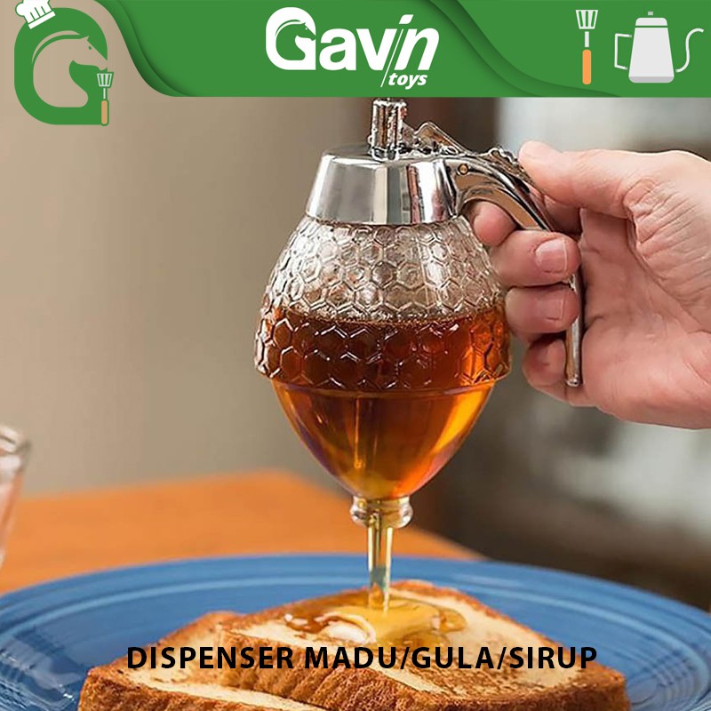 Jual Honey Dispenser Jar Botol Madu Gula Sirup Unik Crystal Syrup ...