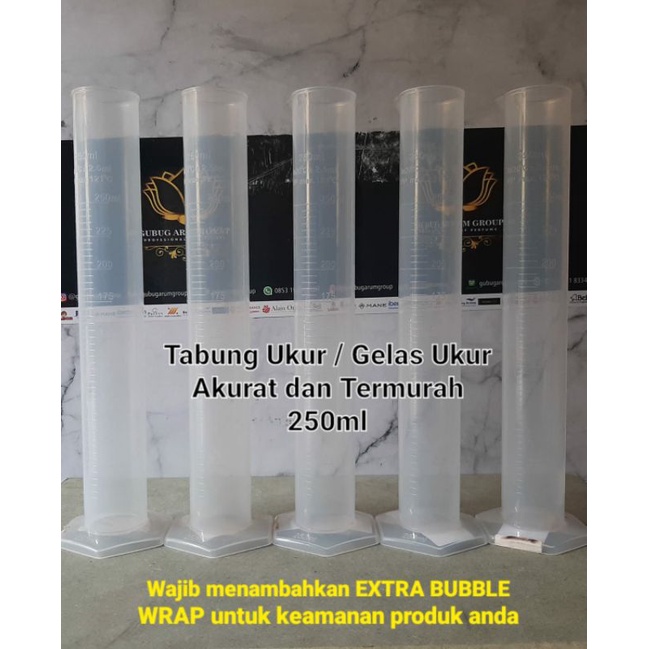 Jual Tabung ukur Gelas ukur 250ml, gelas ukur plastik tabung ukur lab ...