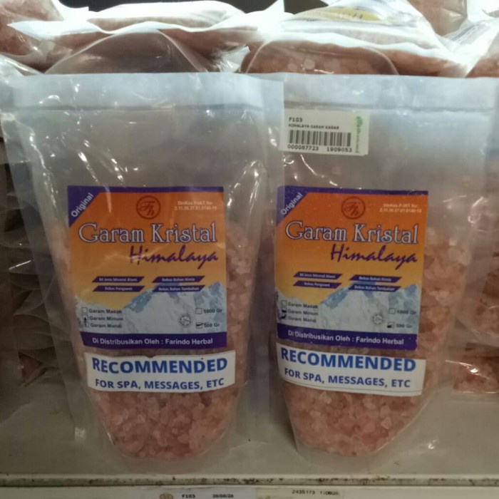 Jual salt-bath- garam kristal himalaya 500g. for spa, massages, etc ...