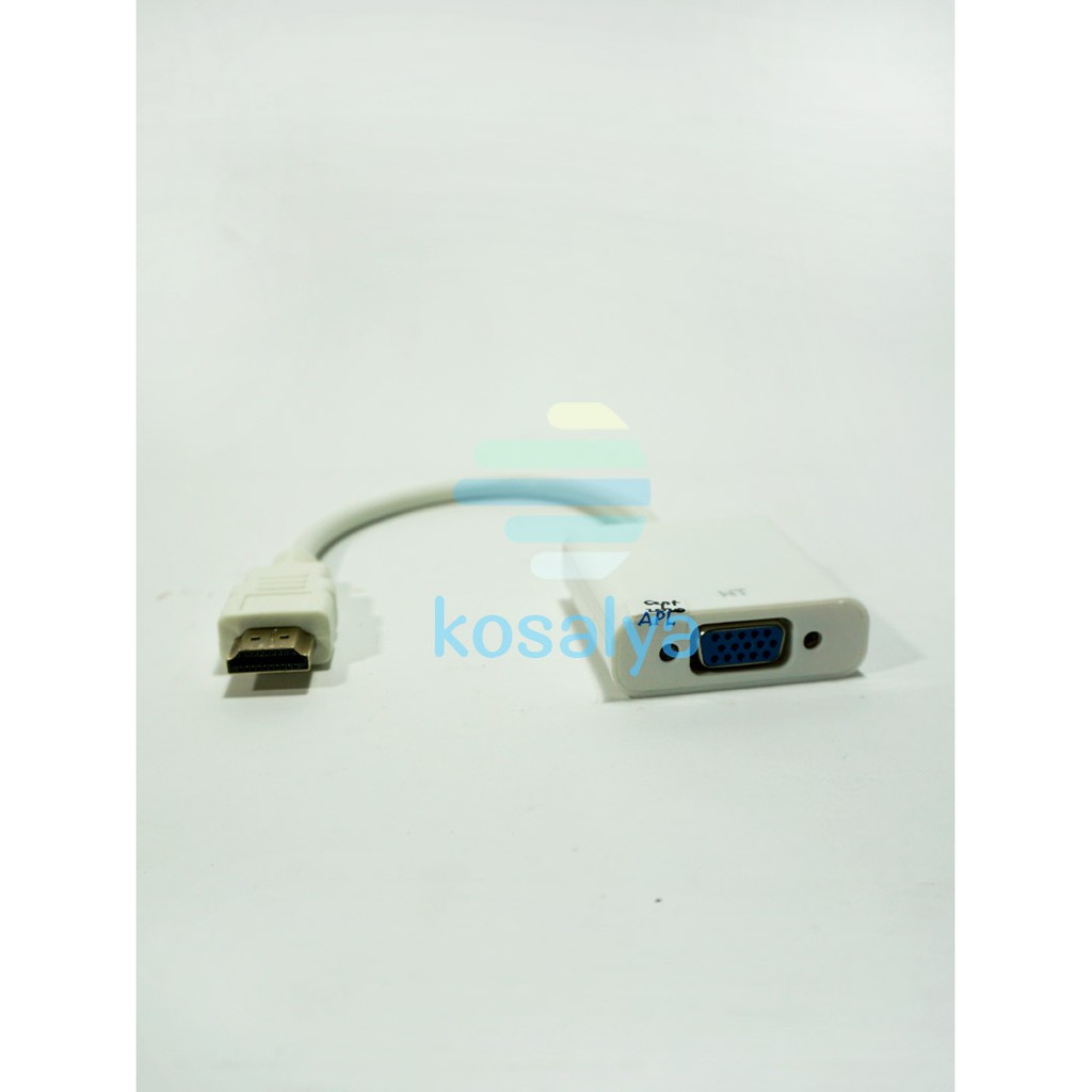 Jual Kabel Converter HDMI to VGA White Original | Shopee Indonesia