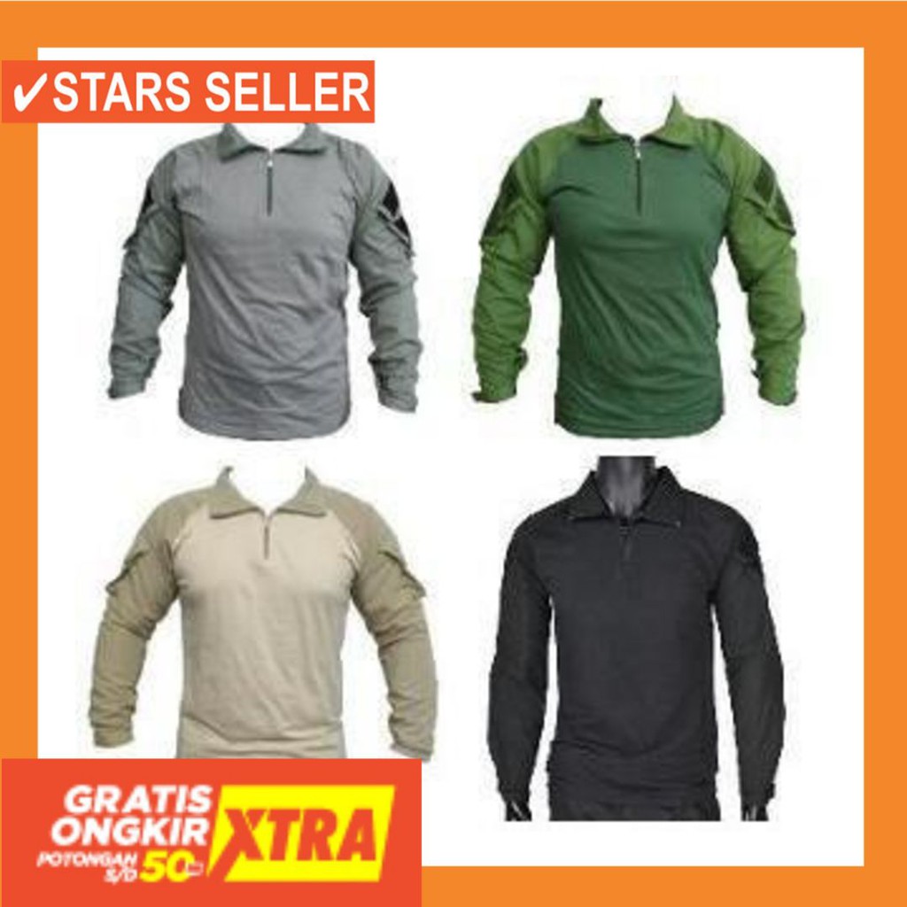Jual BAJU BUAT KERJA KULIAH SEKOLAH NGANTOR CASUAL FLECE / KAOS BDU COMBAT SHIRT/KAOS TACTICAL ...