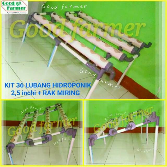 Jual KIT 36 LUBANG HIDROPONIK (SAMBUNGAN DOP + KNEE) 2,5 INCHI + RAK ...