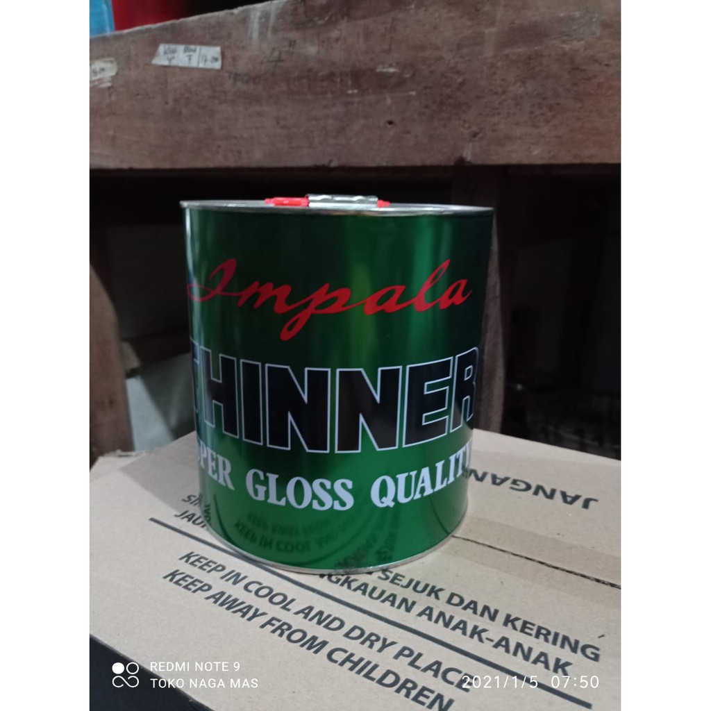Jual Thinner Impala 5 liter (galon) ISI FULL / Tiner pengencer cat kayu besi minyak /tiner murah ...