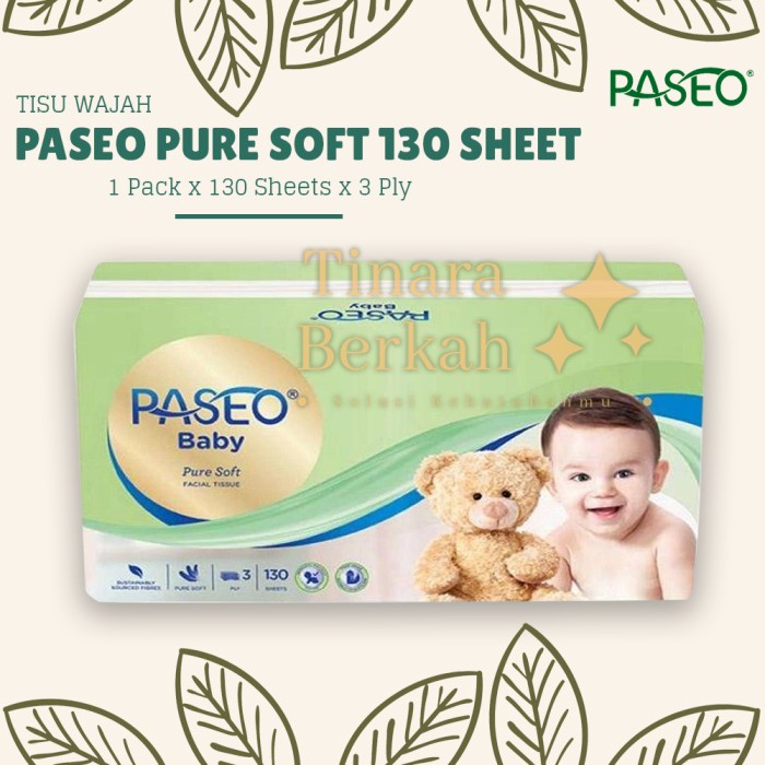 Jual Tissue PASEO Facial Pure Soft 130 Sheet 3 Ply / Tisu Wajah Halus ...