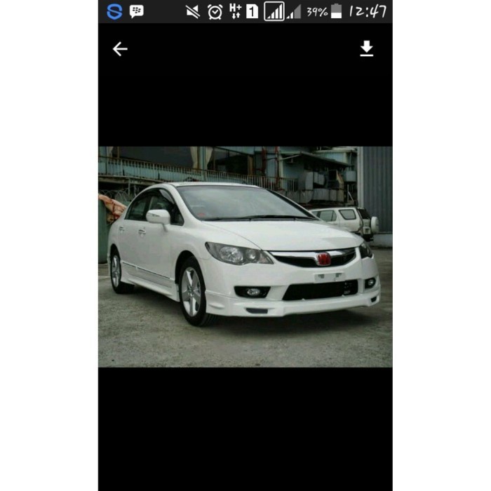 Jual BUMPER BODYKIT honda civic fd mugen 2008-11 bahan duraflex, Presisi, tebal dan berkualitas ...