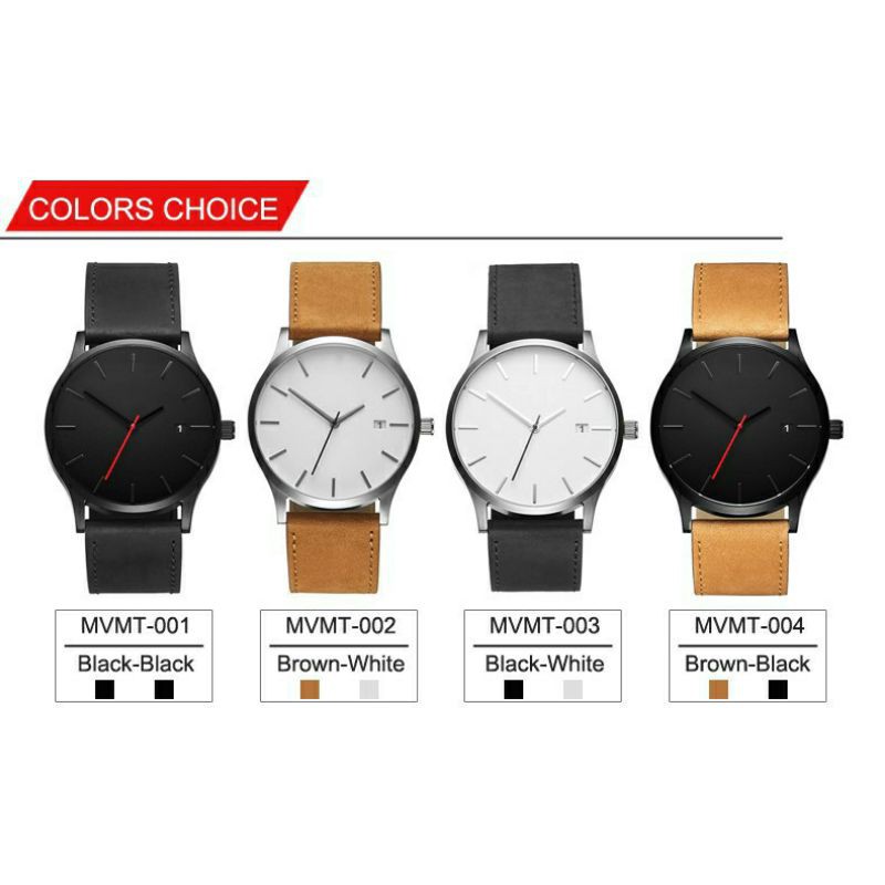 Jual Jam Tangan Kulit Pria Anti Air Original FNT Tipis Dengan Tanggal ...