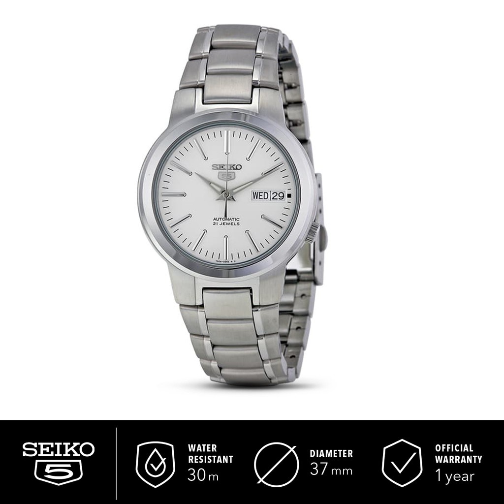Jual Jam Tangan Pria Seiko 5 SNKA01K1 Automatic Men Silver Dial ...
