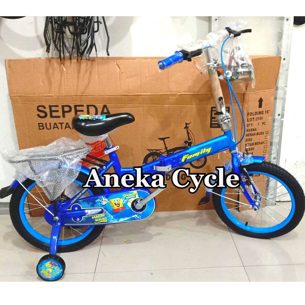 Jual Sepeda Lipat Anak Roda Empat Family Touring 16 Inch | Shopee Indonesia
