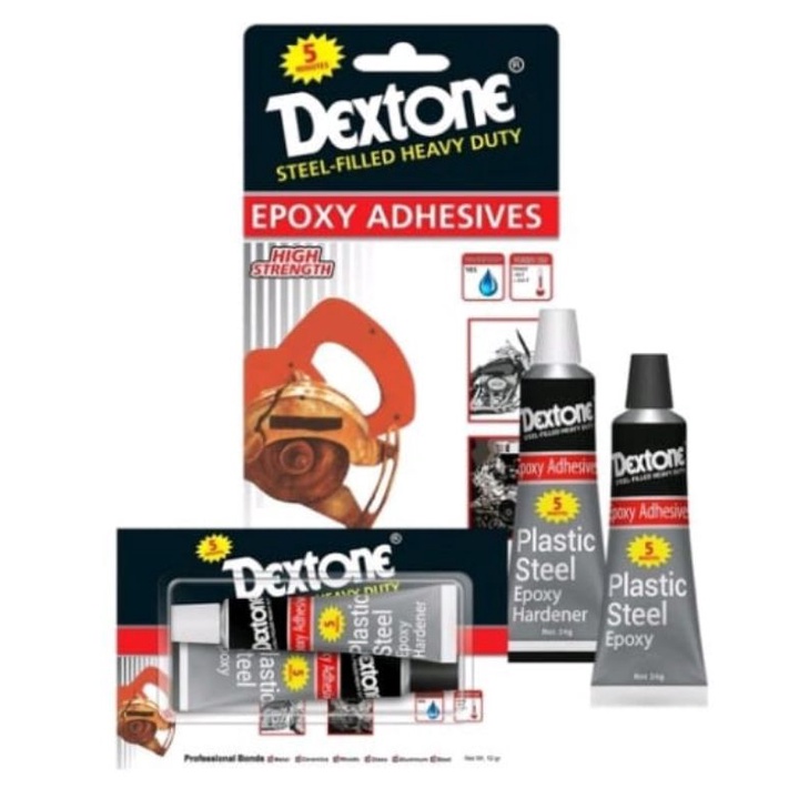 Jual Lem Dextone, lem perekat besi,100%Original ( 1 pcs 2 tube ...