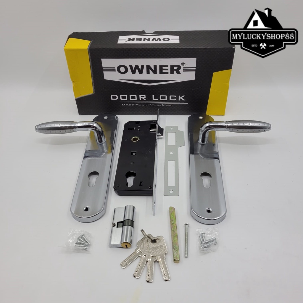 Jual Owner Set Gagang Pintu Kayu Grip Bulat Door Handle Tipe Jakarta ...