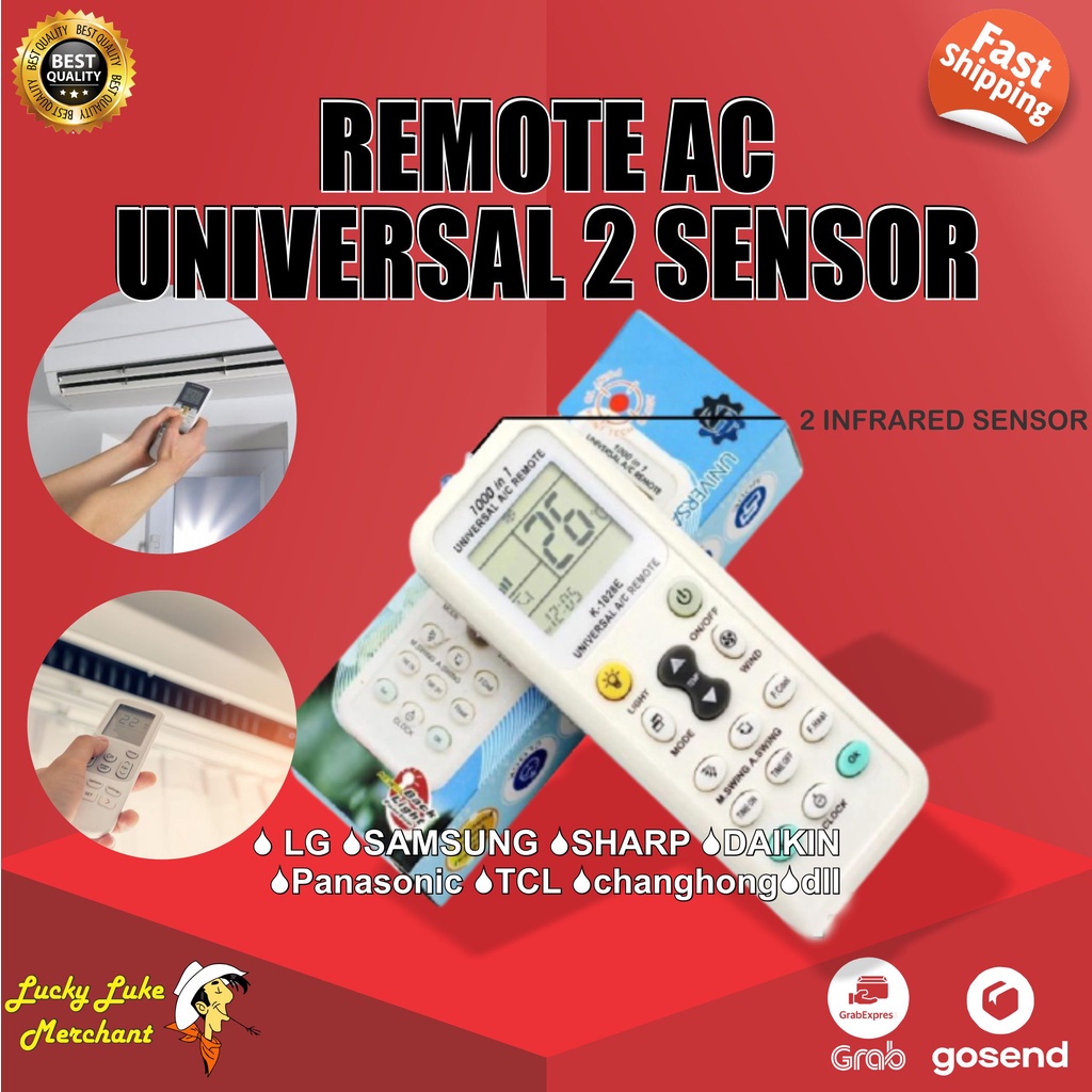 Jual Remote Control AC Air Conditioner Universal 2 Mata Sensor ...