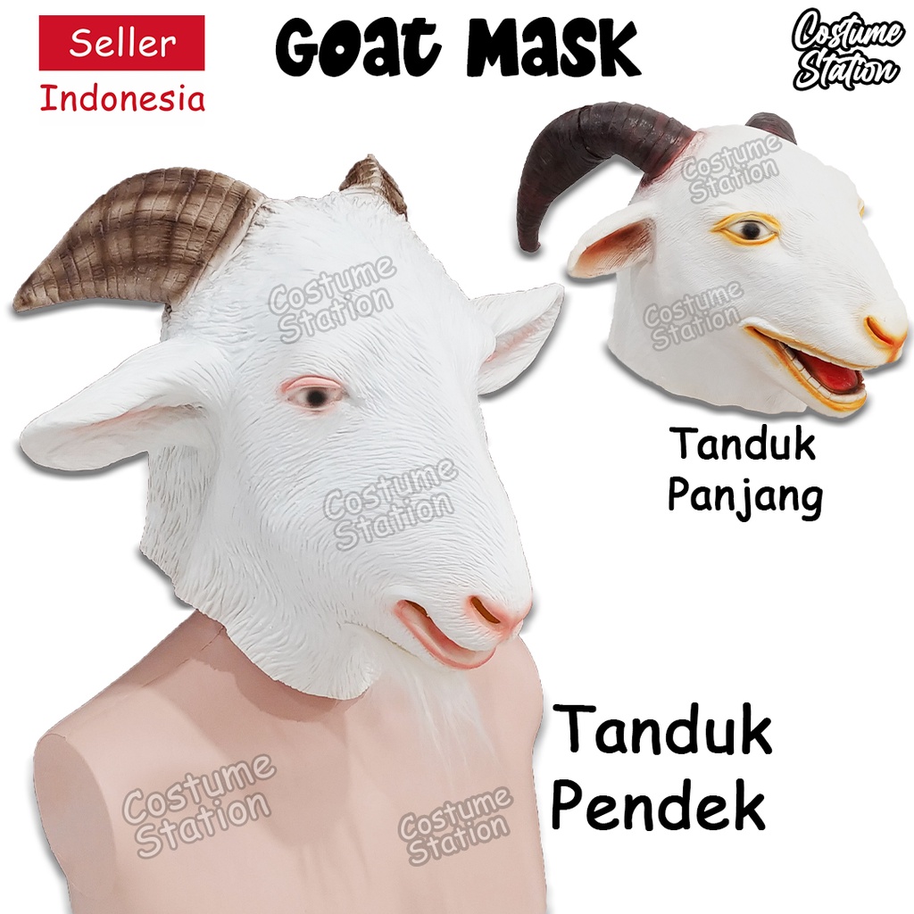 Jual Topeng Kambing / Goat Mask Latex Lebaran Hewan Binatang Animal ...