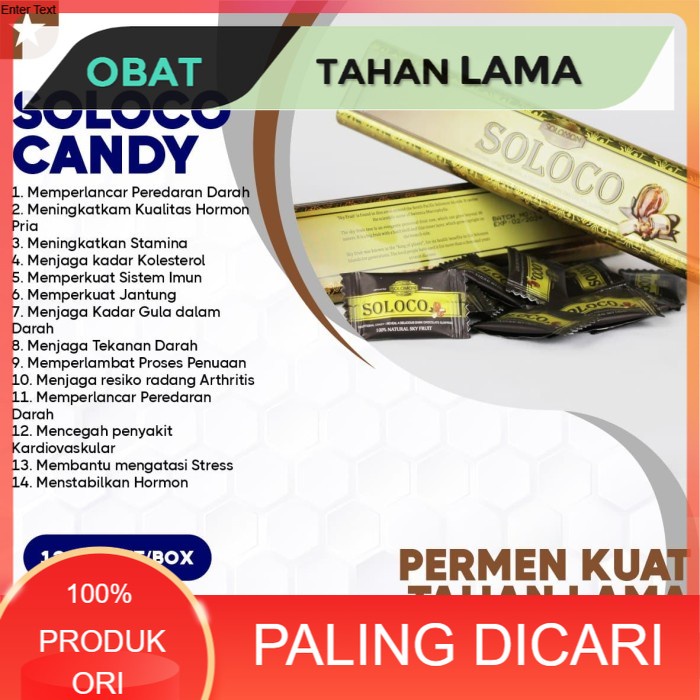 Jual PALING DICARI Permen Coklat Penambah Stamina Pria, SOLOCO Original ...