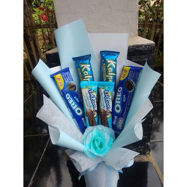 Jual Buket Snack Murah | Buket Snack Biru | Shopee Indonesia