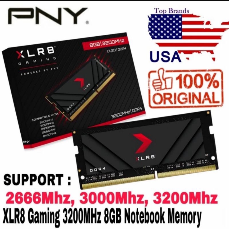 Jual PNY DDR4 8GB 3200MHz Notebook Memory Sodimm | Shopee Indonesia