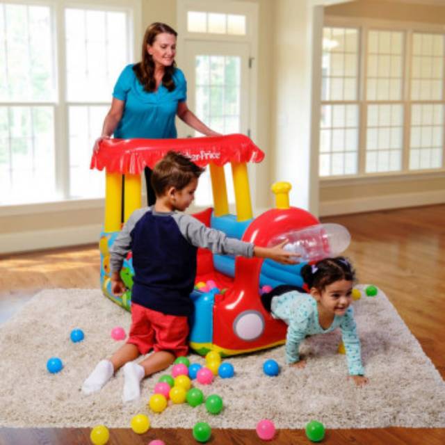 Jual Fisher Price Train Ball Pit kolam bola anak murah inflatable pool ...