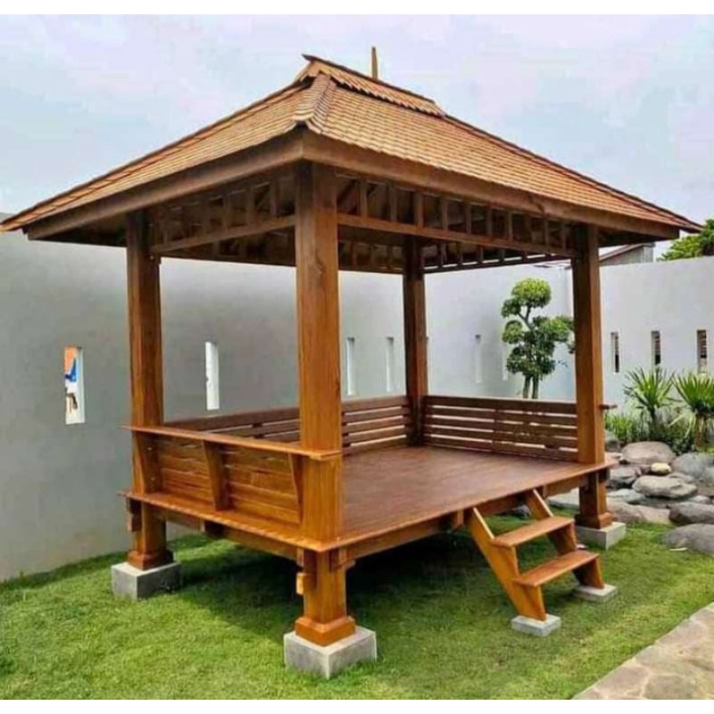 Jual Harga Gazebo Minimalis Jepara 2024 | Ukuran 3m x 2m Kayu jati ...