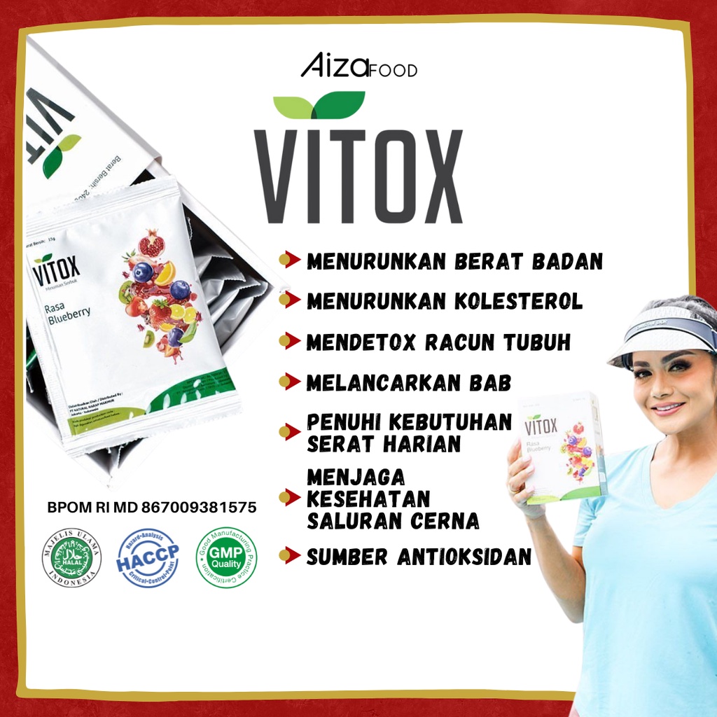 Jual AIZA FOOD - VITOX INDONESIA by KRISDAYANTI ORIGINAL MINUMAN FIBER DETOX DIET BUAH SAYUR ...