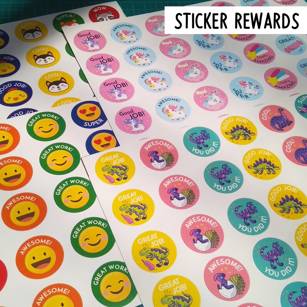 Jual STICKER REWARD CUTTING / STIKER REWARD UNTUK ANAK FULL COLOR ( 30 ...