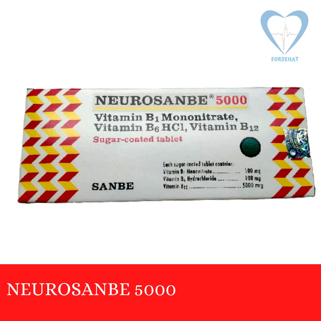 Jual NEUROSANBE 5000 SUPLEMEN VITAMIN B LEMBARAN | Shopee Indonesia