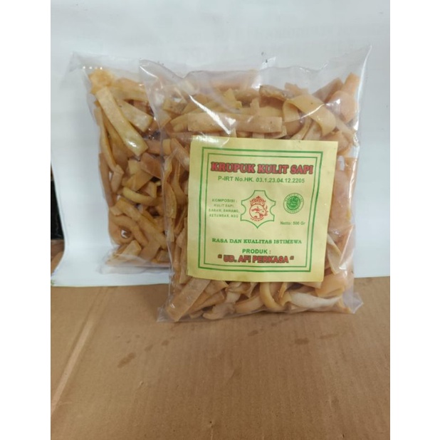 Jual Rambak stik lebar krupuk kulit sapi (500gr) | Shopee Indonesia