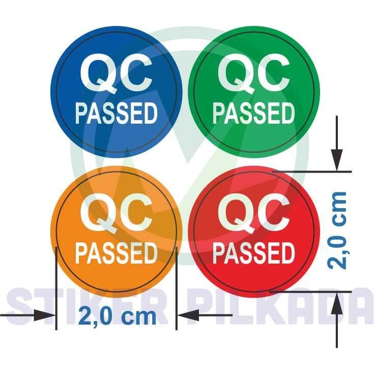 Jual STIKER QC PASS 3X3CM (MINIM PEMESANAN 100PCS) | Shopee Indonesia