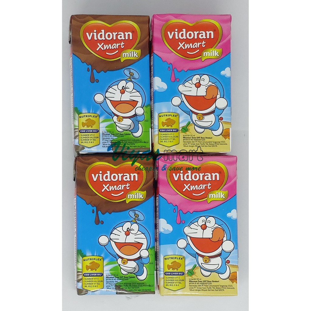 Jual Vidoran Xmart / Smart Susu Cair UHT / Susu Kotak 115ml | Shopee ...